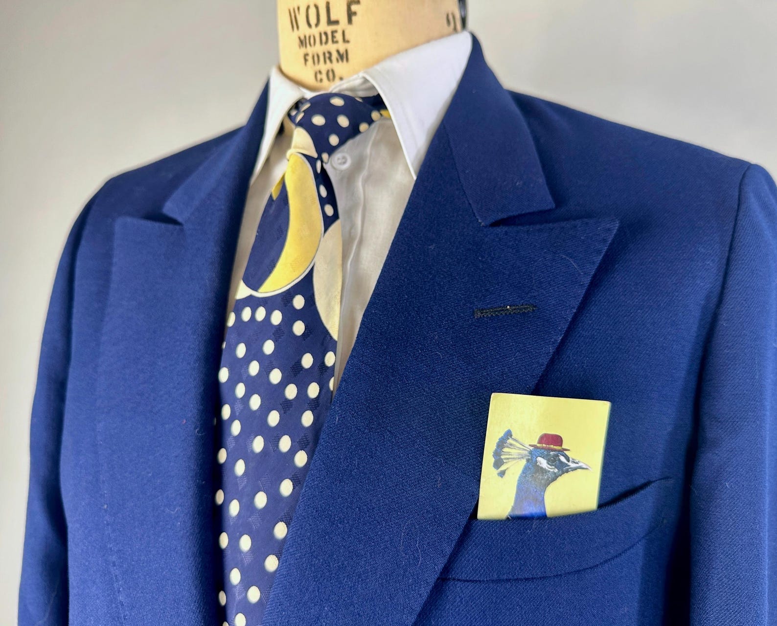 1940s Saul's Snappy Suit | Vintage 40s Admiral Blue Single Breasted ...