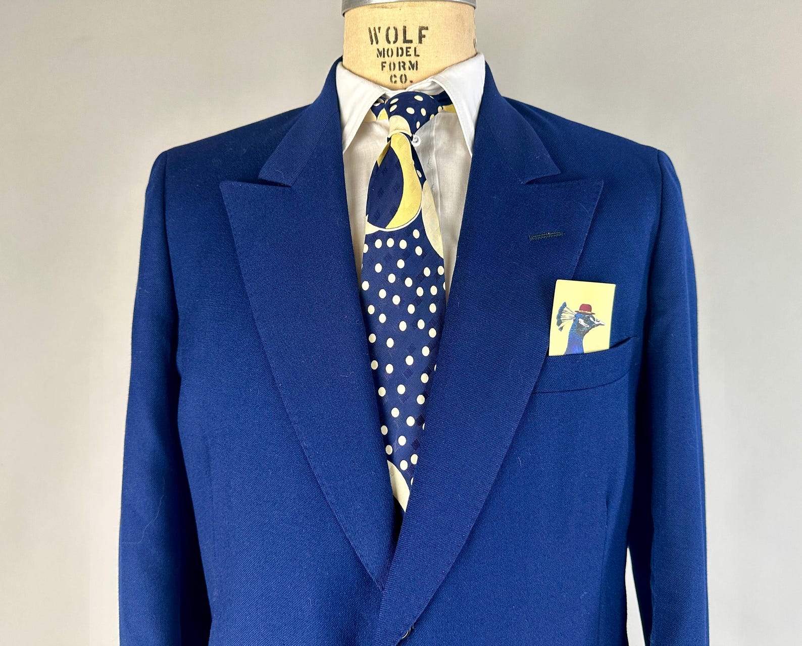 1940s Saul's Snappy Suit | Vintage 40s Admiral Blue Single Breasted ...