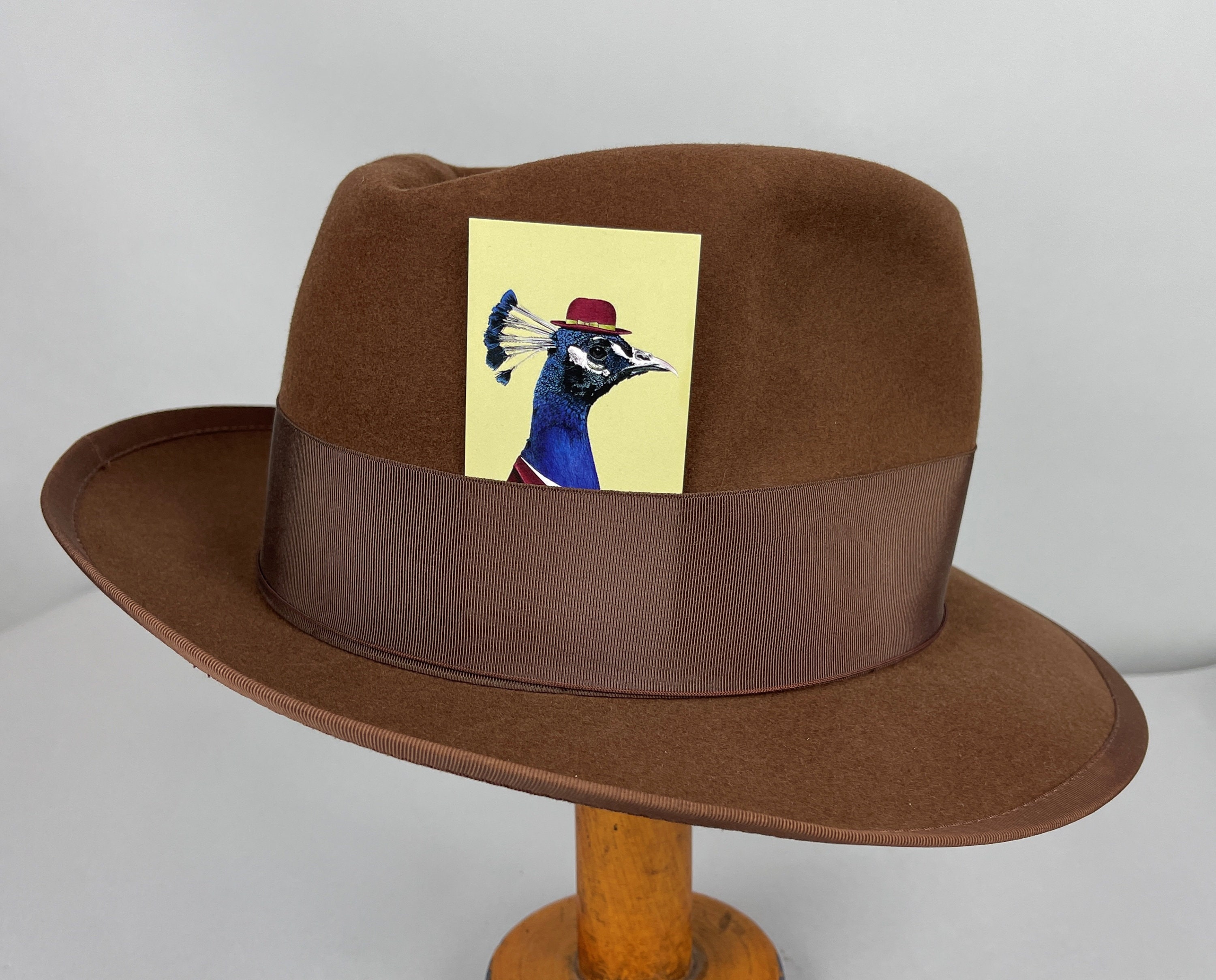 1940s Gumshoe Fedora | Vintage 40s Milk Chocolate Brown Beaver Felt Ye ...