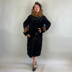 1920s Two Tone Tundra Coat | Vintage 20s Black Sheared Beaver and Brown ...