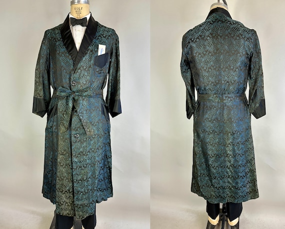 1910s Nouveau Dandy Dressing Gown | Vintage Antique B… - Gem