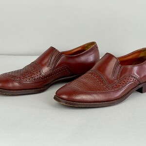 1940s Stepping Out Shoes | Vintage 40s Mahogany Brown Leather Loafers ...