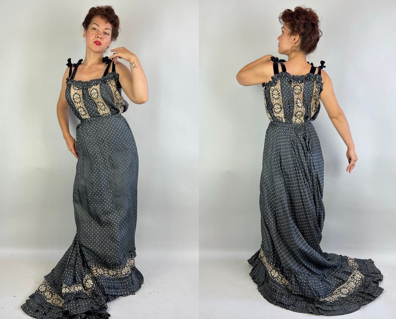 1900s Gorgeous Gibson Girl Dress Ensemble | Antique Edwardian Two Piece ...