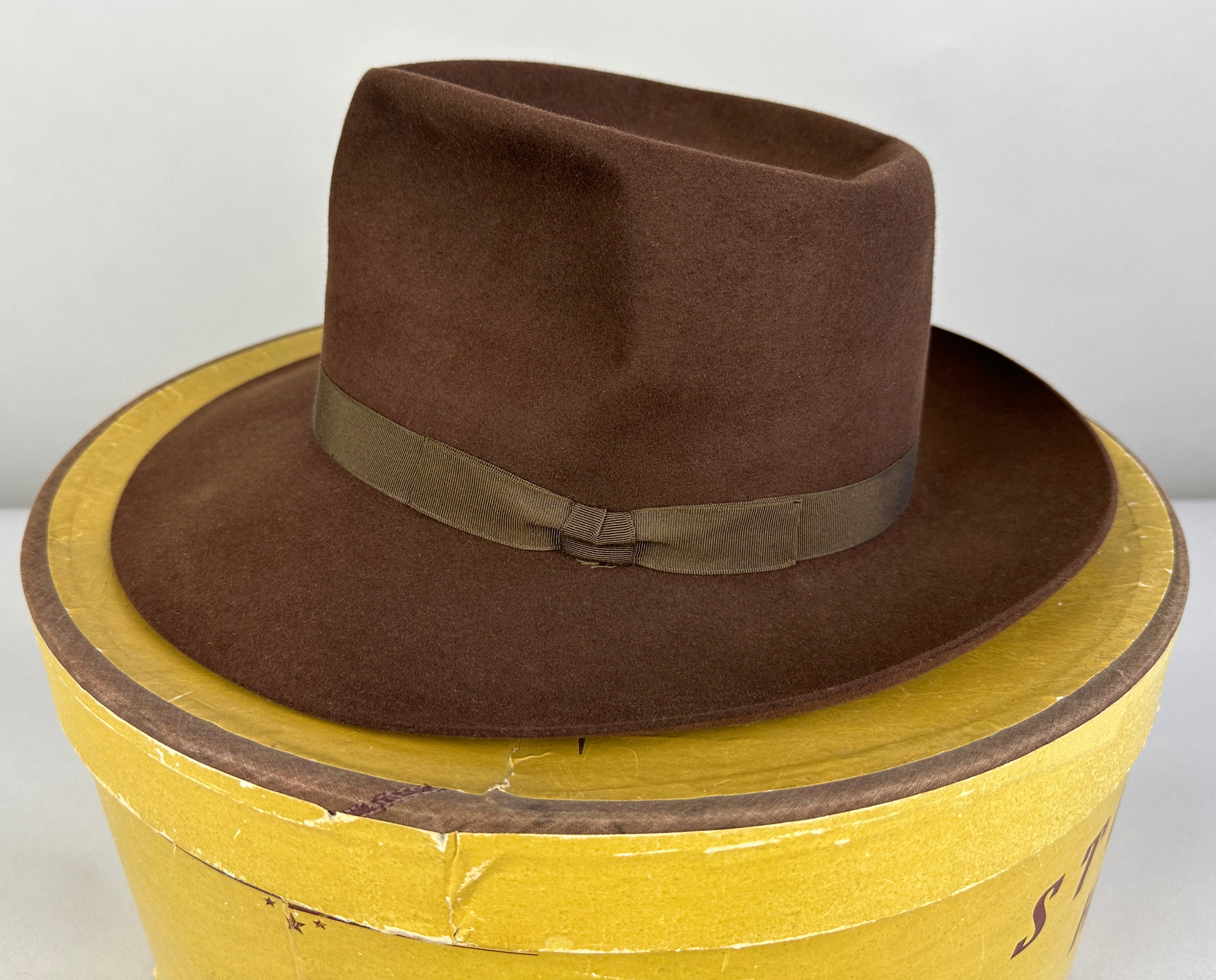 1950s Playboy Paul Fedora | Vintage 50s Stetson Dark Chocolate Brown ...