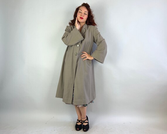 1940s Stone Cold Fox Coat | Vintage 40s Dove Grey Wo… - Gem