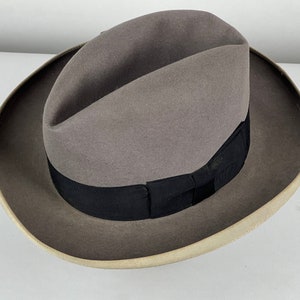 1940s Paragon of Style Fedora | Vintage 40s Dove Grey Hard Brim Beaver ...