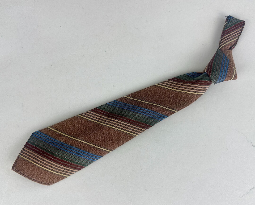 1930s Milk Chocolate Marvel Tie Vintage 30s Brown Rayon Necktie With a ...
