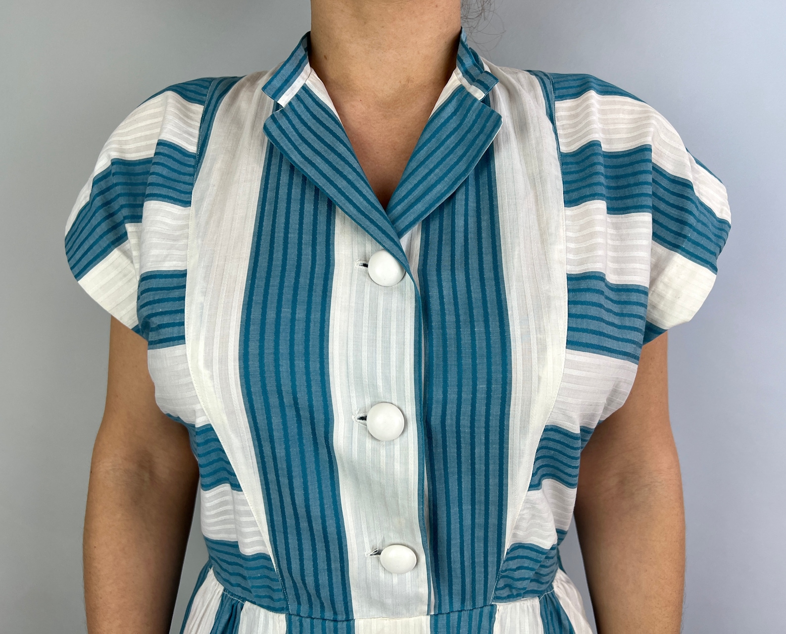 1940s Beach House Betty Frock Vintage 40s Nautical Cotton | Etsy