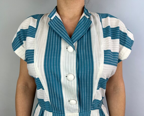 1940s Beach House Betty Frock | Vintage 40s Nautical … - Gem
