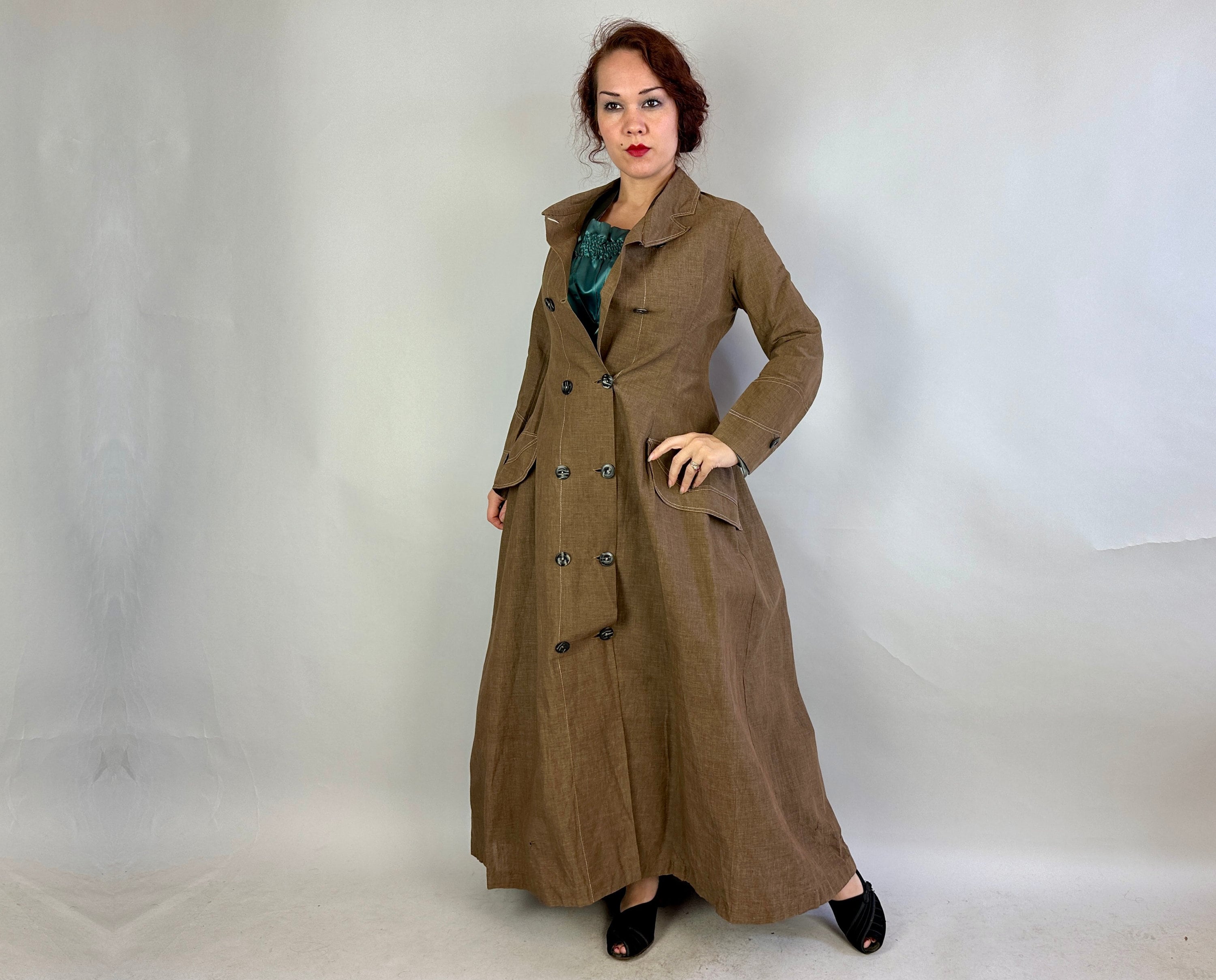 RESERVED Wild West Duster Coat | Vintage Antique Victorian Oak Brown ...