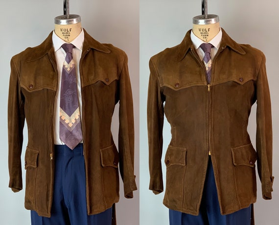 1930s Belted Back Outdoors Jacket | Vintage 30s Mens … - Gem