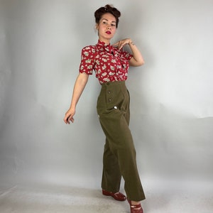 1930s Sporting Ladies Slacks | Vintage 30s Deadstock With Tags Olive ...