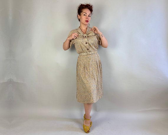 1950s Magic Eye Dress | Vintage 50s Painterly Abstrac… - Gem