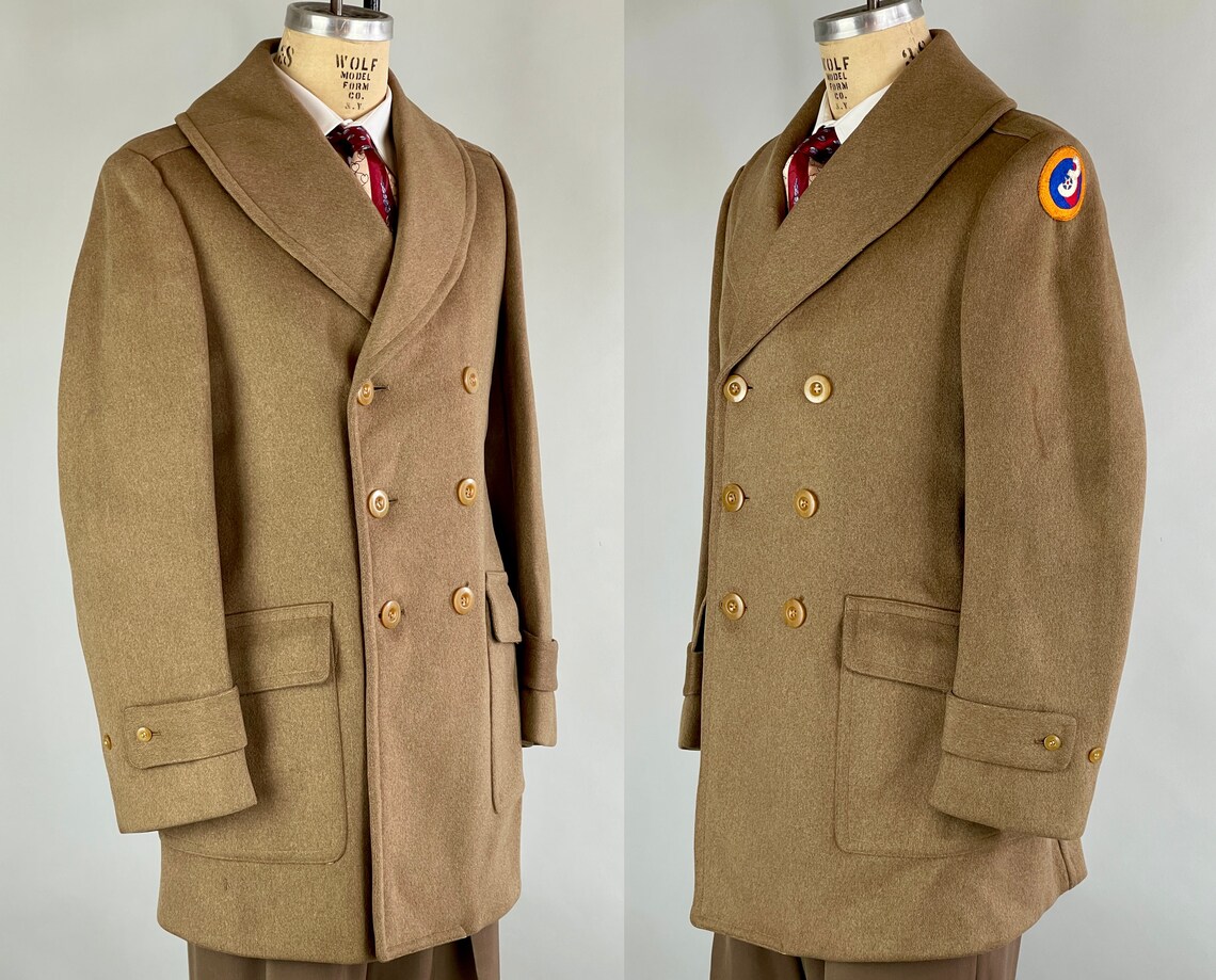 1940s 3rd in Command Coat Vintage 40s WWII Olive Green - Etsy
