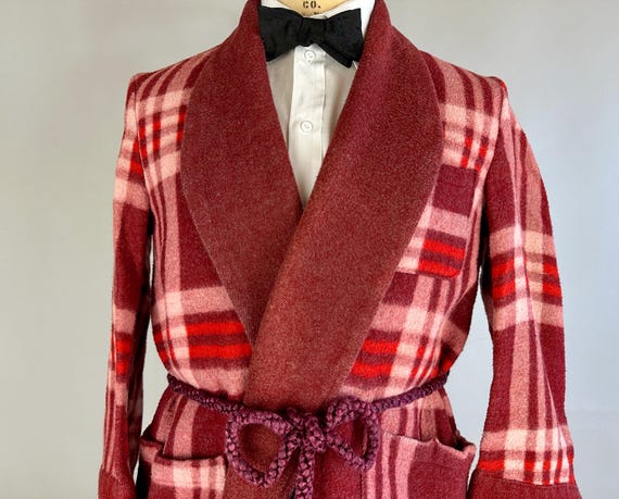 1920s Freshen Up Beacon Robe | Vintage 20s Rosey Red … - Gem