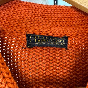 1920s Vic's Victorious Varsity Sweater | Vintage 20s Orange Wool Knit ...