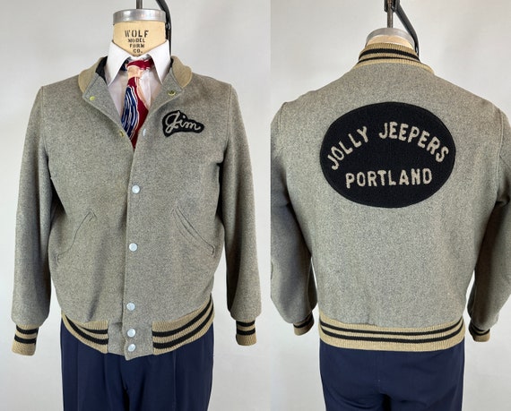 1950s “Jolly Jeepers” Letterman Jacket | Vintage 50s … - Gem