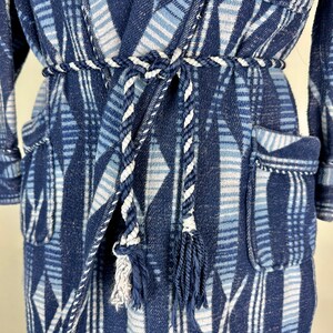 1920s Cuddle up Beacon Robe Vintage 20s Blue Tones and White Deco ...