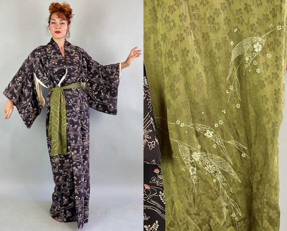 1950s Kimono Kitsuke | Vintage 50s Five Piece Traditi… - Gem
