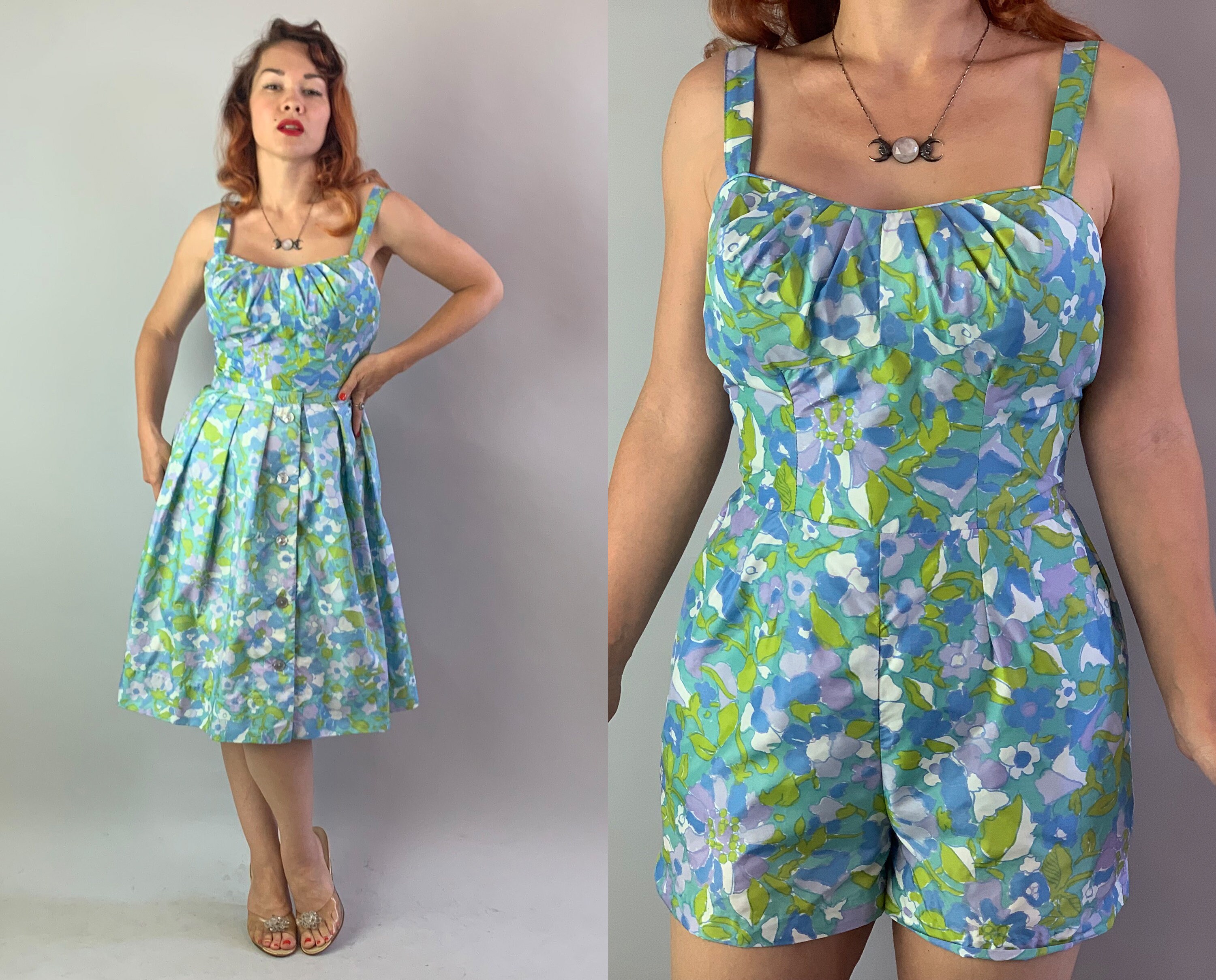 1960s Sunny Suzy Swimsuit Set | Vintage Early 60s Two Piece Jantzen ...