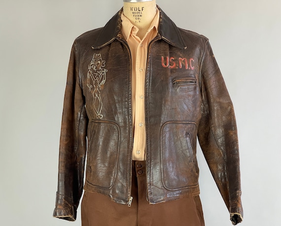 1940s USMC Locked Jaws Jacket | Vintage 40s Hickory B… - Gem