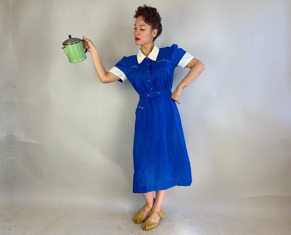 1940s Sweetest Waitress in Town Dress | 40s Vintage T… - Gem