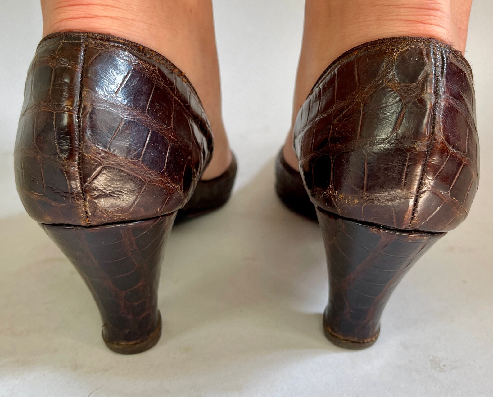 1940s Regal Reptile Pumps Vintage 40s Natural Brown - Etsy