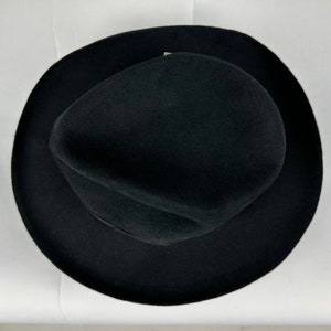 1920s Man in Black Fedora | Vintage 20s Tall Crown Black Wool Felt Mens ...