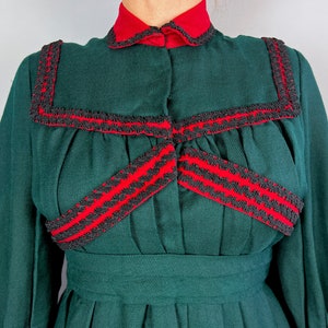 1800s Christmas Carol Dress | Antique Vintage Victorian Forest Green ...