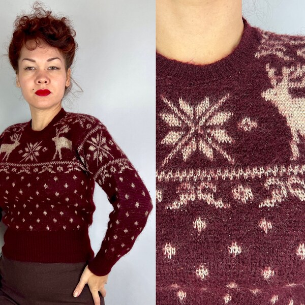 Reindeer Sweater - Etsy