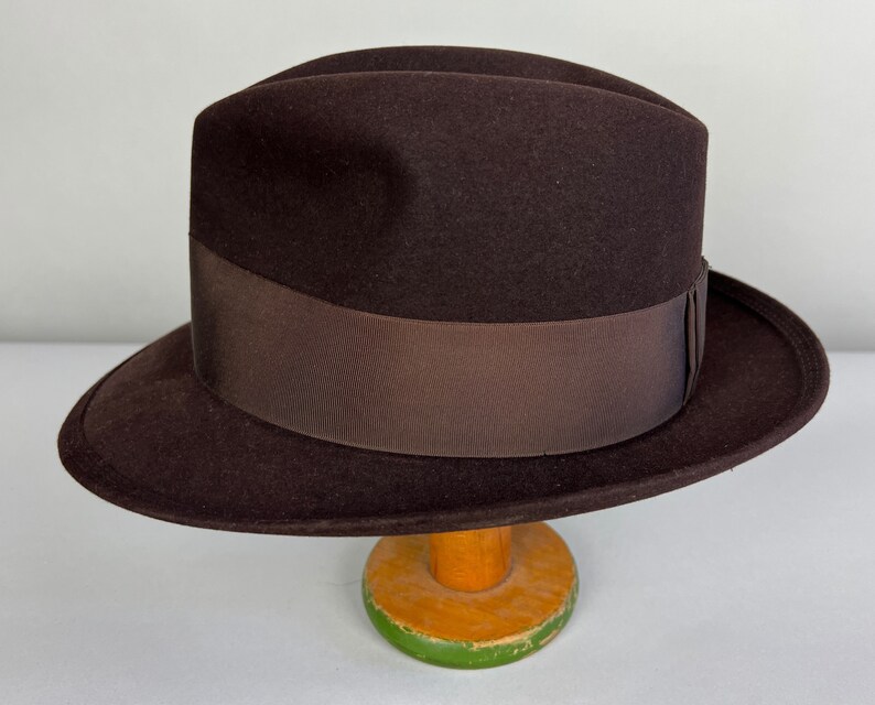 1950s Plumb Dandy Fedora Vintage 50s Espresso Brown - Etsy