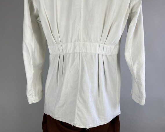 1920s Belted Back Jacket | Vintage Antique 20s White … - Gem