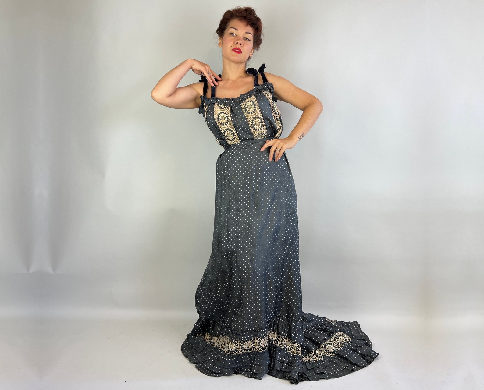1900s Gorgeous Gibson Girl Dress Ensemble | Antique Edwardian Two Piece ...