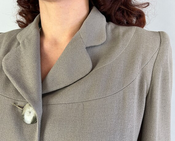 1940s Stone Cold Fox Coat | Vintage 40s Dove Grey Wo… - Gem