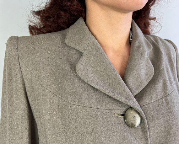 1940s Stone Cold Fox Coat | Vintage 40s Dove Grey Wo… - Gem