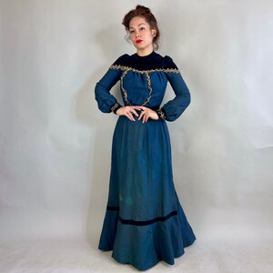 1900s Blessed in Blue Ensemble | Vintage Antique Edwardian Wool Twill ...