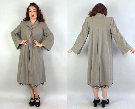 1940s Stone Cold Fox Coat | Vintage 40s Dove Grey Wo… - Gem