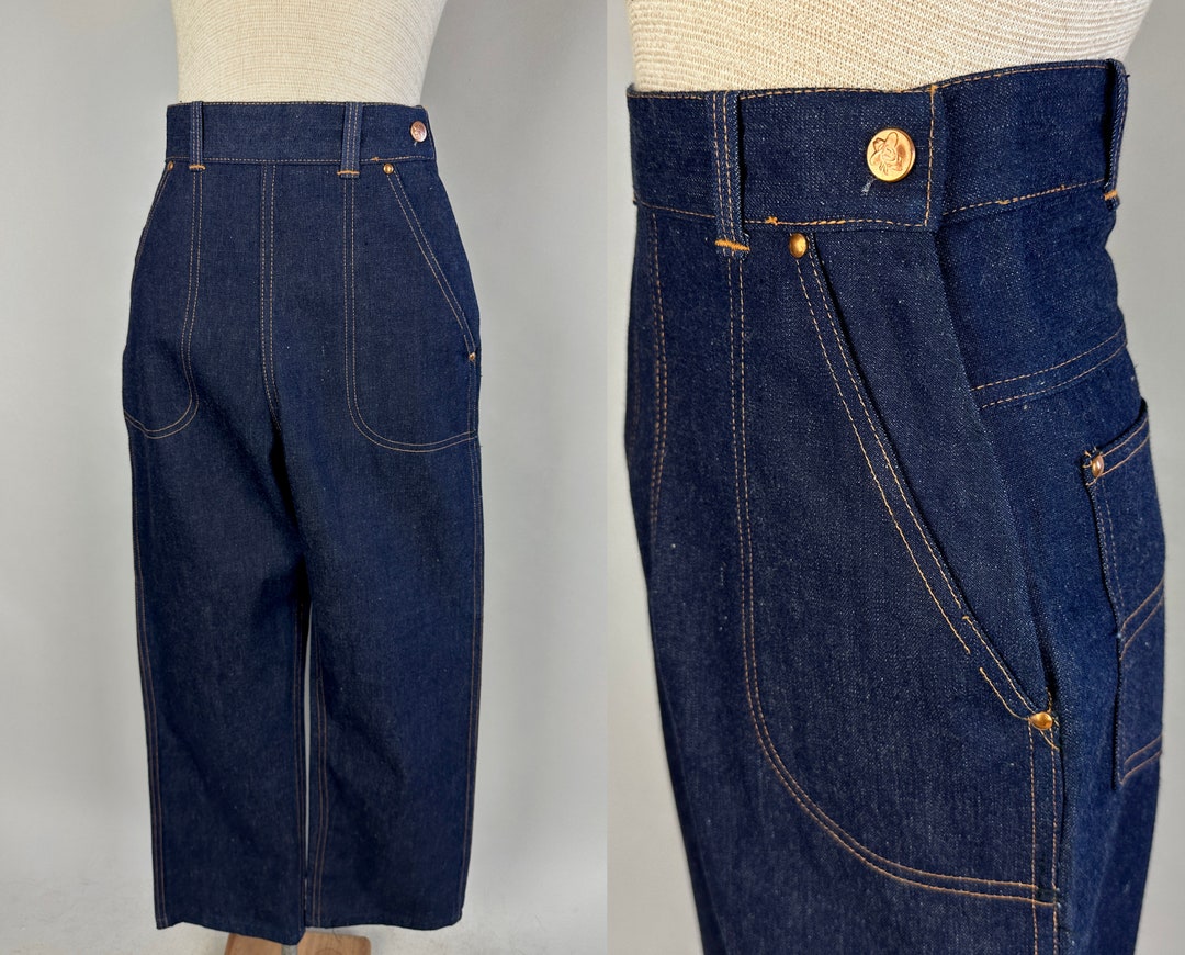 1950s Rebel Rachel Blue Jeans | Vintage 50s Deadstock Denim Cotton ...