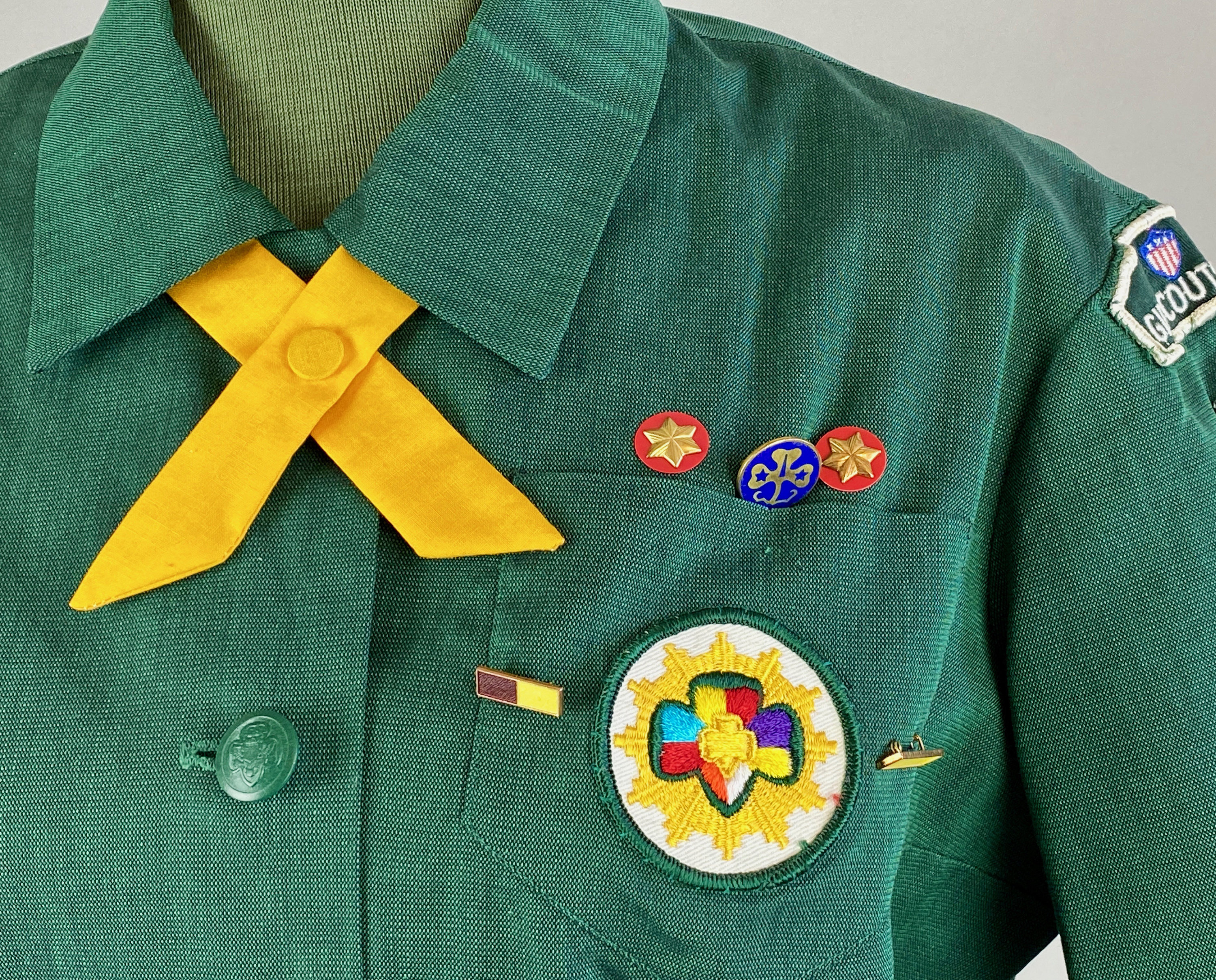 1950s Girl Scouts Uniform Vintage 50s Forest Green Cotton Etsy