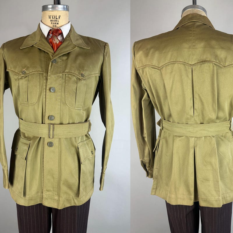 Belted Safari Jacket - Etsy