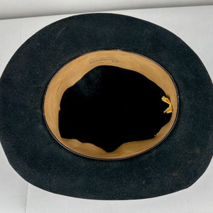 1920s Man in Black Fedora | Vintage 20s Tall Crown Black Wool Felt Mens ...