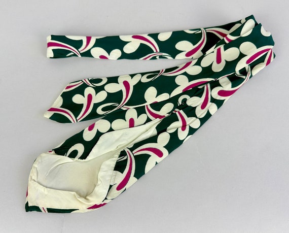 1940s Floral Island Fantasy Necktie | Vintage 40s Dee… - Gem