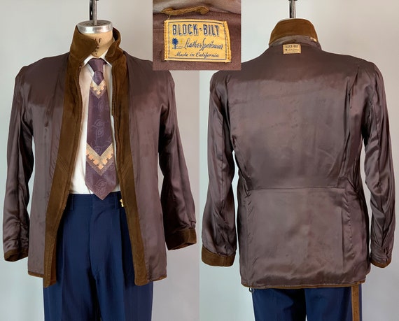 1930s Belted Back Outdoors Jacket | Vintage 30s Mens … - Gem