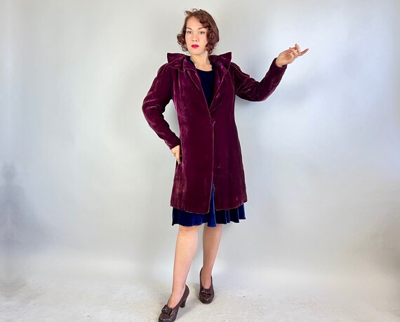1930s Regal Raspberry Jacket | Vintage 30s Wine Purpl… - Gem