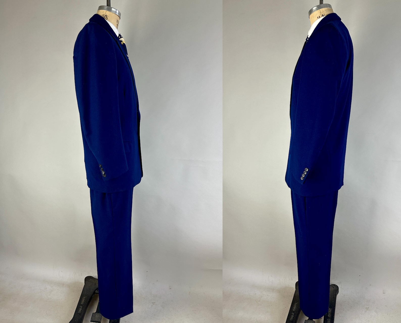 1940s Saul's Snappy Suit | Vintage 40s Admiral Blue Single Breasted ...