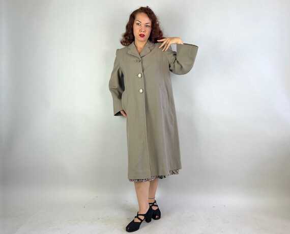 1940s Stone Cold Fox Coat | Vintage 40s Dove Grey Wo… - Gem