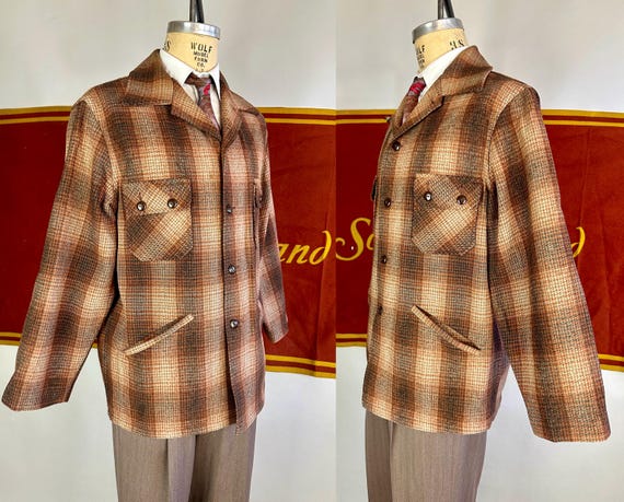 1940s Falling for Fall Coat | Vintage 40s Autumnal Br… - Gem