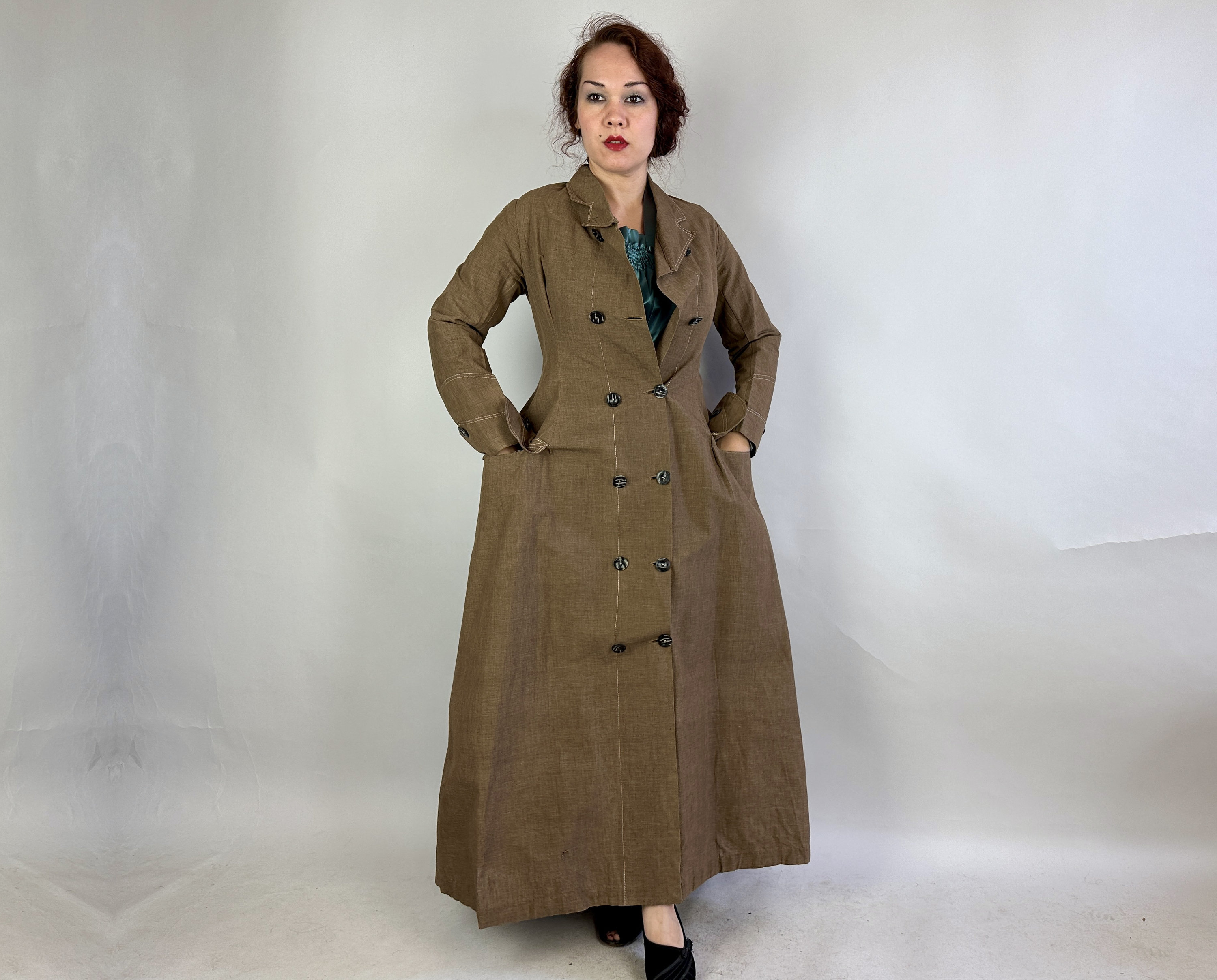 RESERVED Wild West Duster Coat | Vintage Antique Victorian Oak Brown ...
