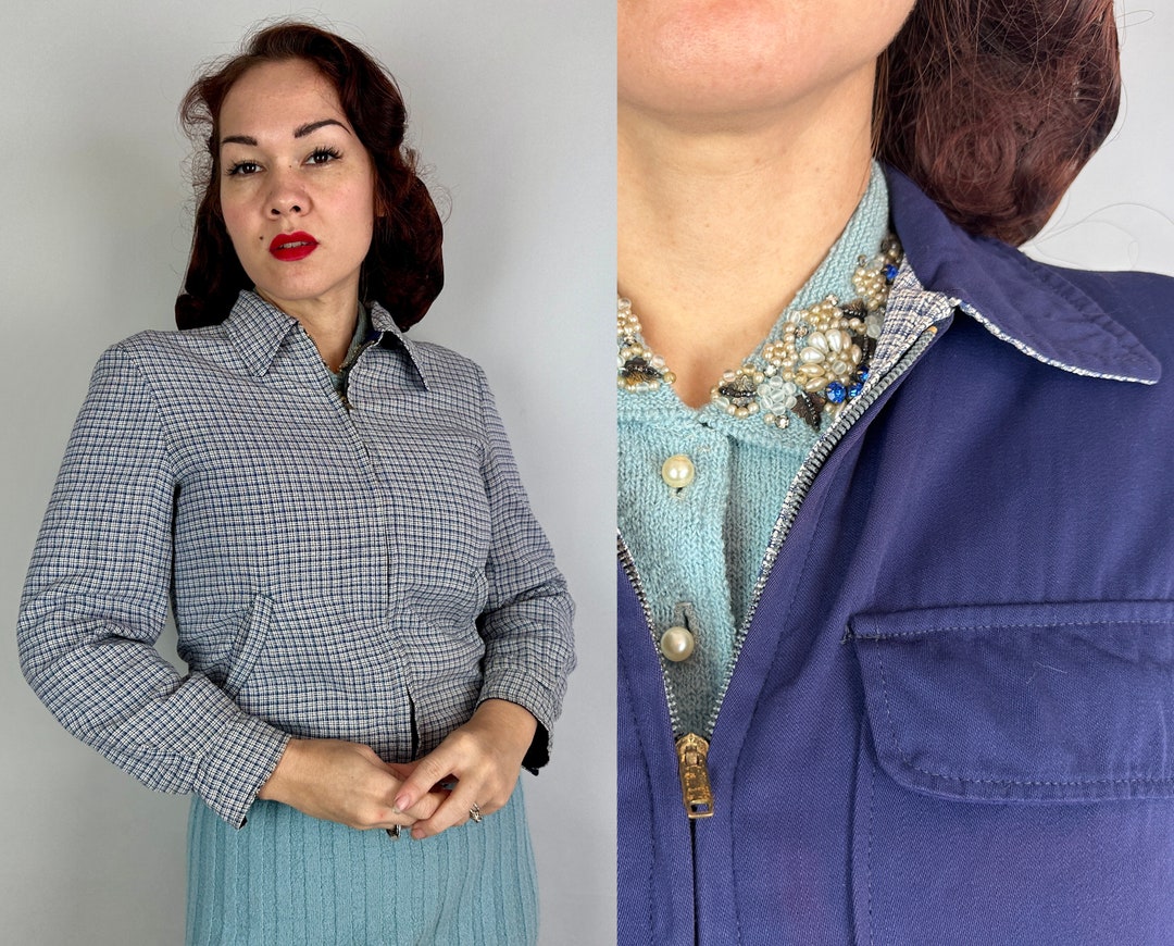 1950s Ricky With a Twist Jacket | Vintage 50s Ladies Reversible Rayon ...