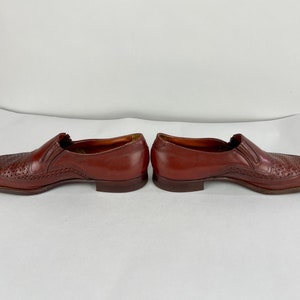 1940s Stepping Out Shoes | Vintage 40s Mahogany Brown Leather Loafers ...